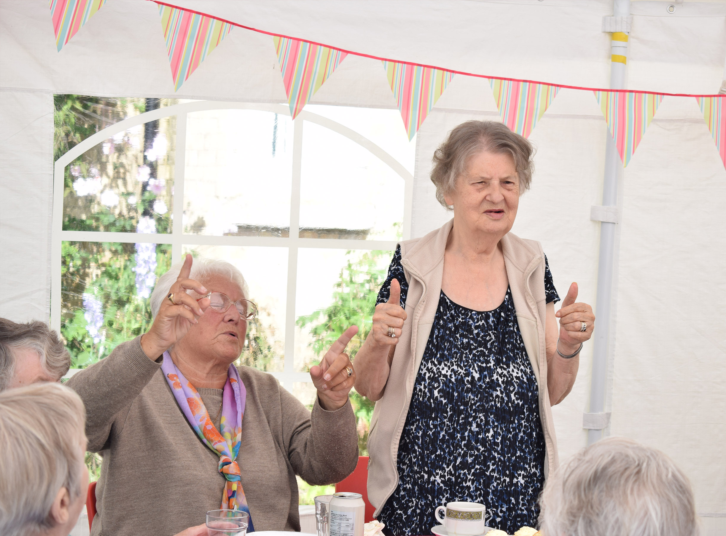 Devon Nursing Home - Heanton's tea party in the sun!